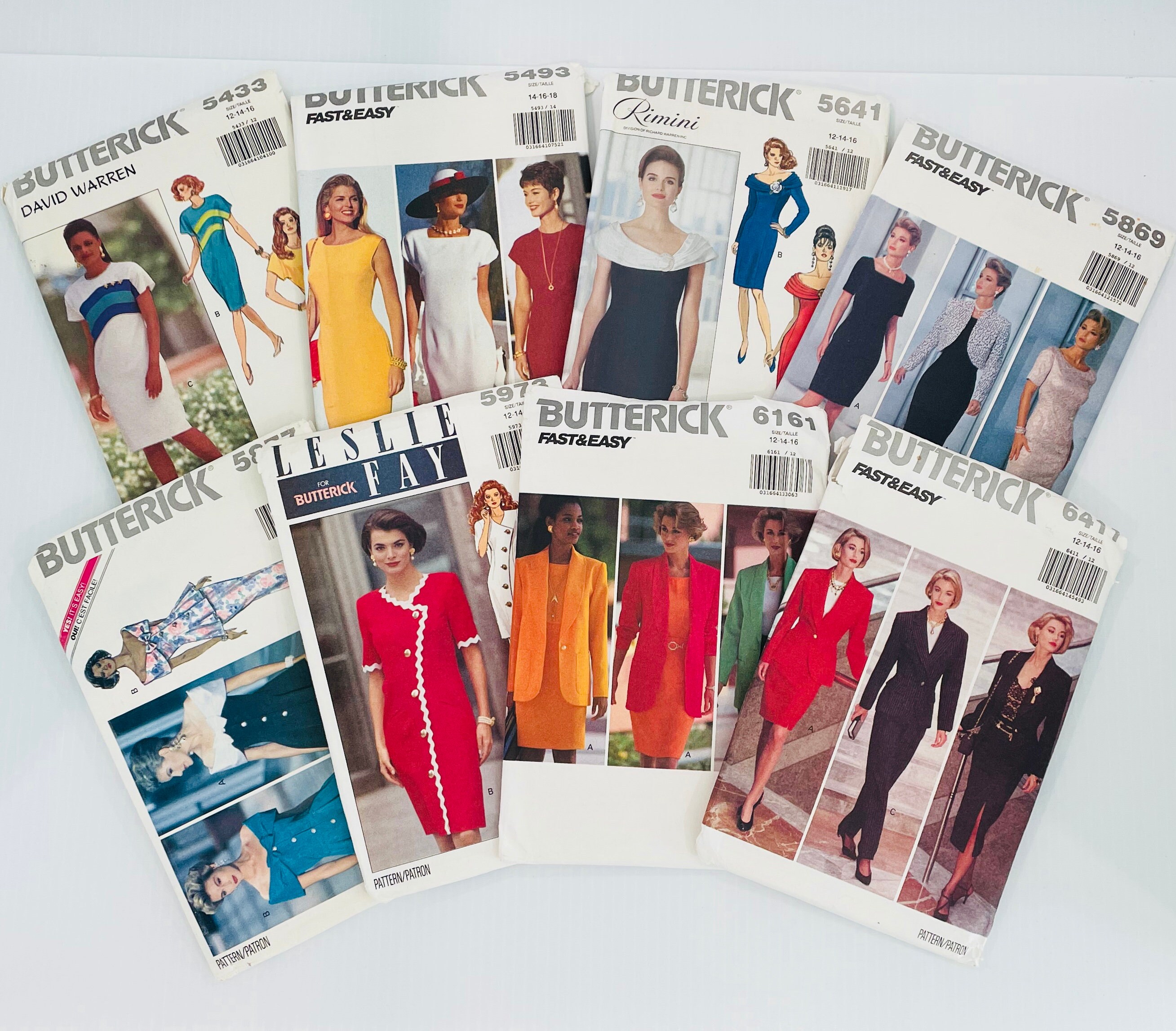 Vintage Sewing Patterns Butterick 5433, 5493, 5641, 5869, 5877, 5973 ...