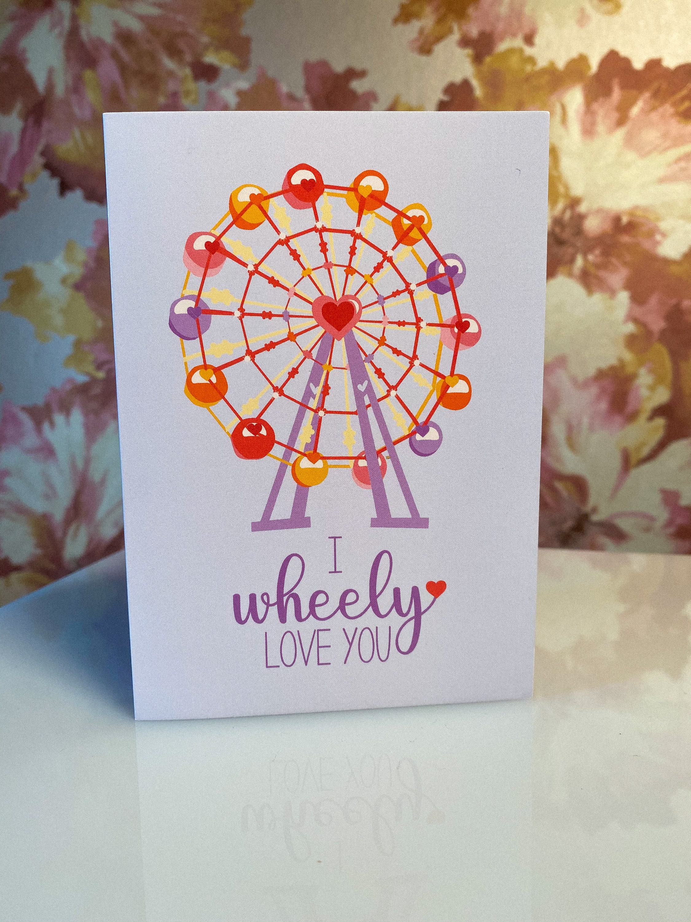 A6 Card Ferris Wheel I Wheely Love You - Etsy Ireland