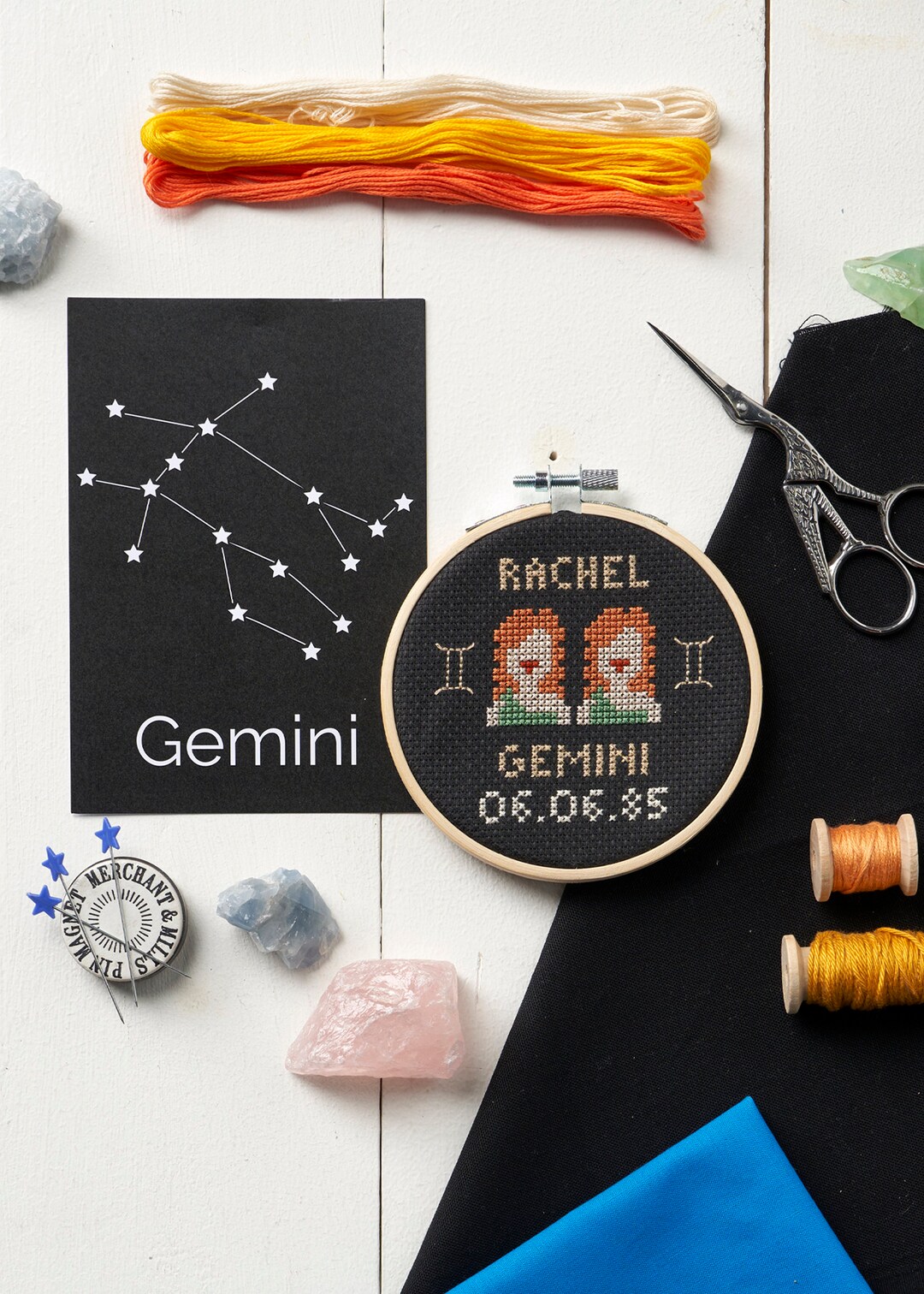 Personalised Star Sign Cross Stitch - Modern Cross Stitch Kit - Star ...