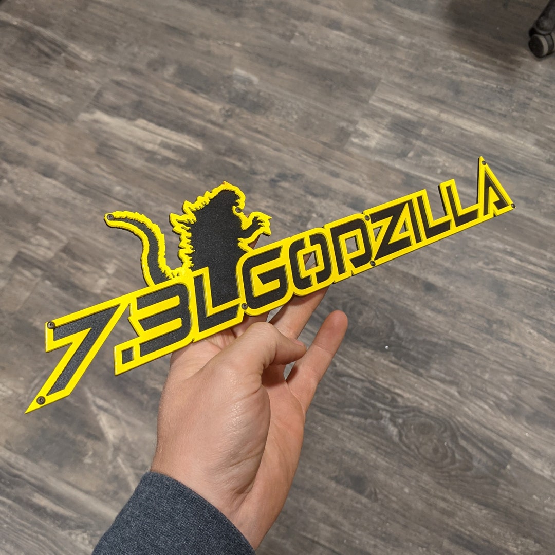 7.3 Godzilla Fender Emblem Decal - Right Facing Character- Universal ...