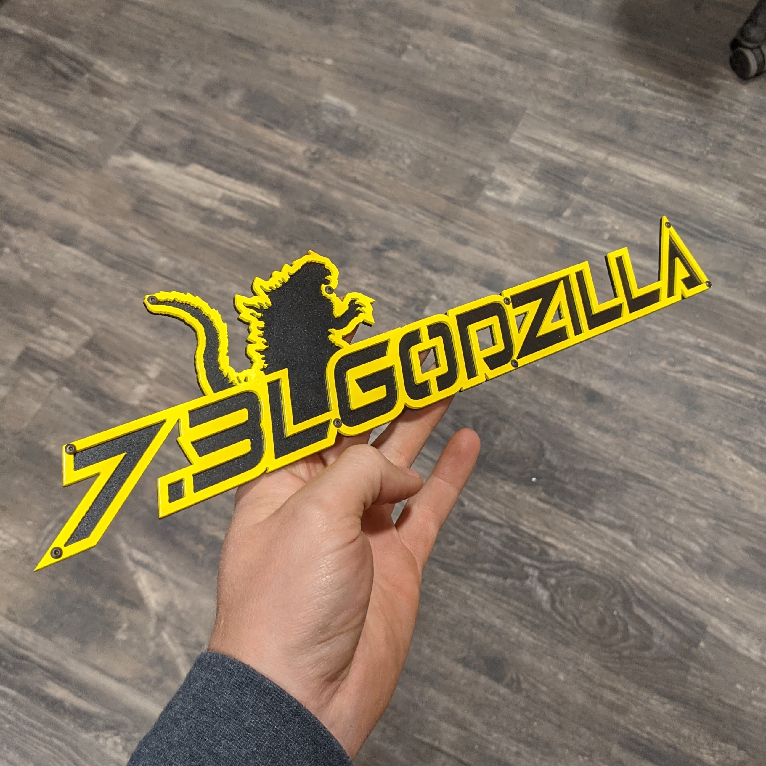 7.3 Godzilla Fender Emblem Decal - Right Facing Character- Universal ...