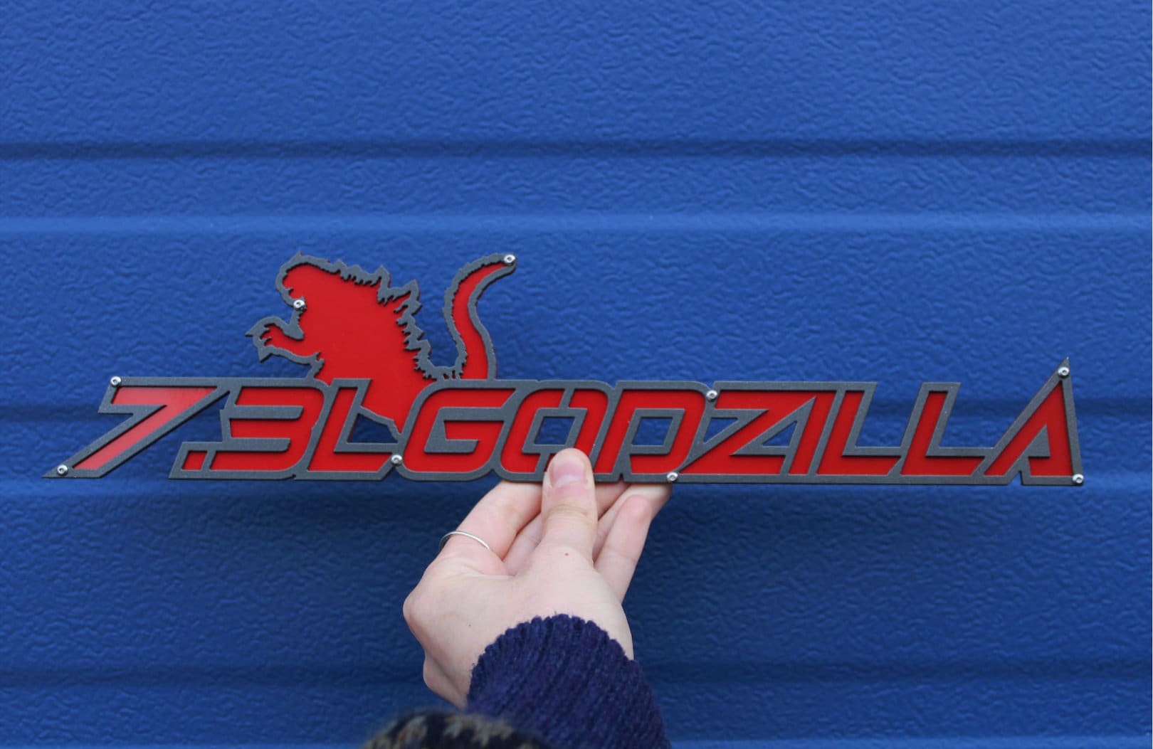 7.3 Godzilla Fender Emblem Decal -left Facing Character- Universal ...