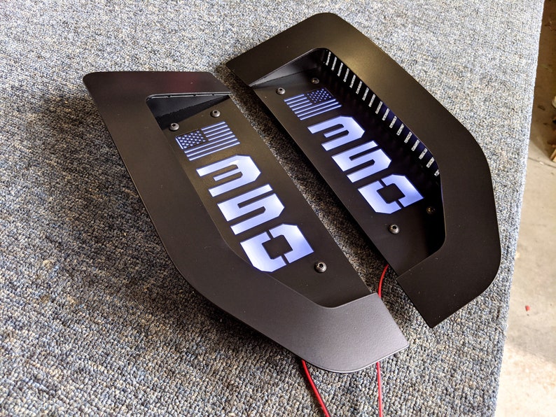 Ready to Ship - LED Fender Badge Replacements - American Flag 350 ...