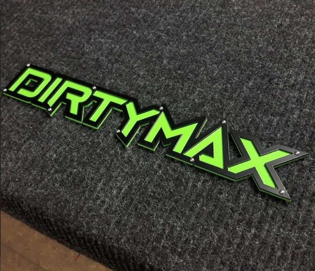 Dirtymax Emblem - Sharp Font - Universal Truck Badge - Etsy