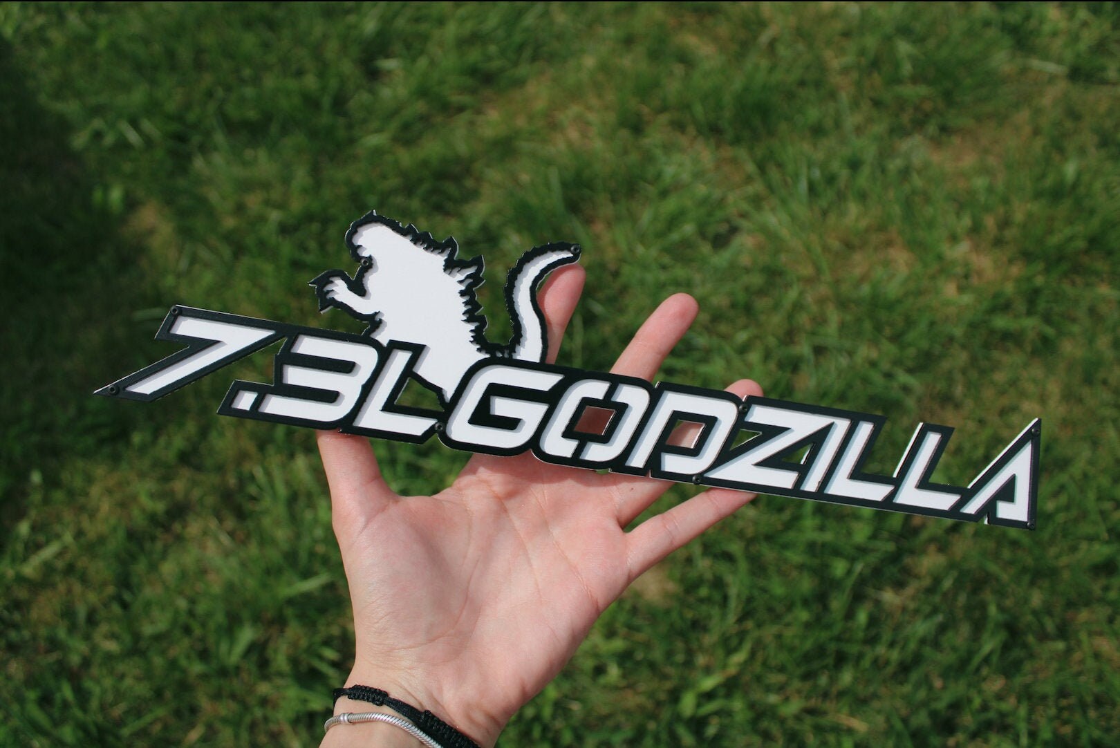 7.3 Godzilla Fender Emblem Decal -left Facing Character- Universal ...