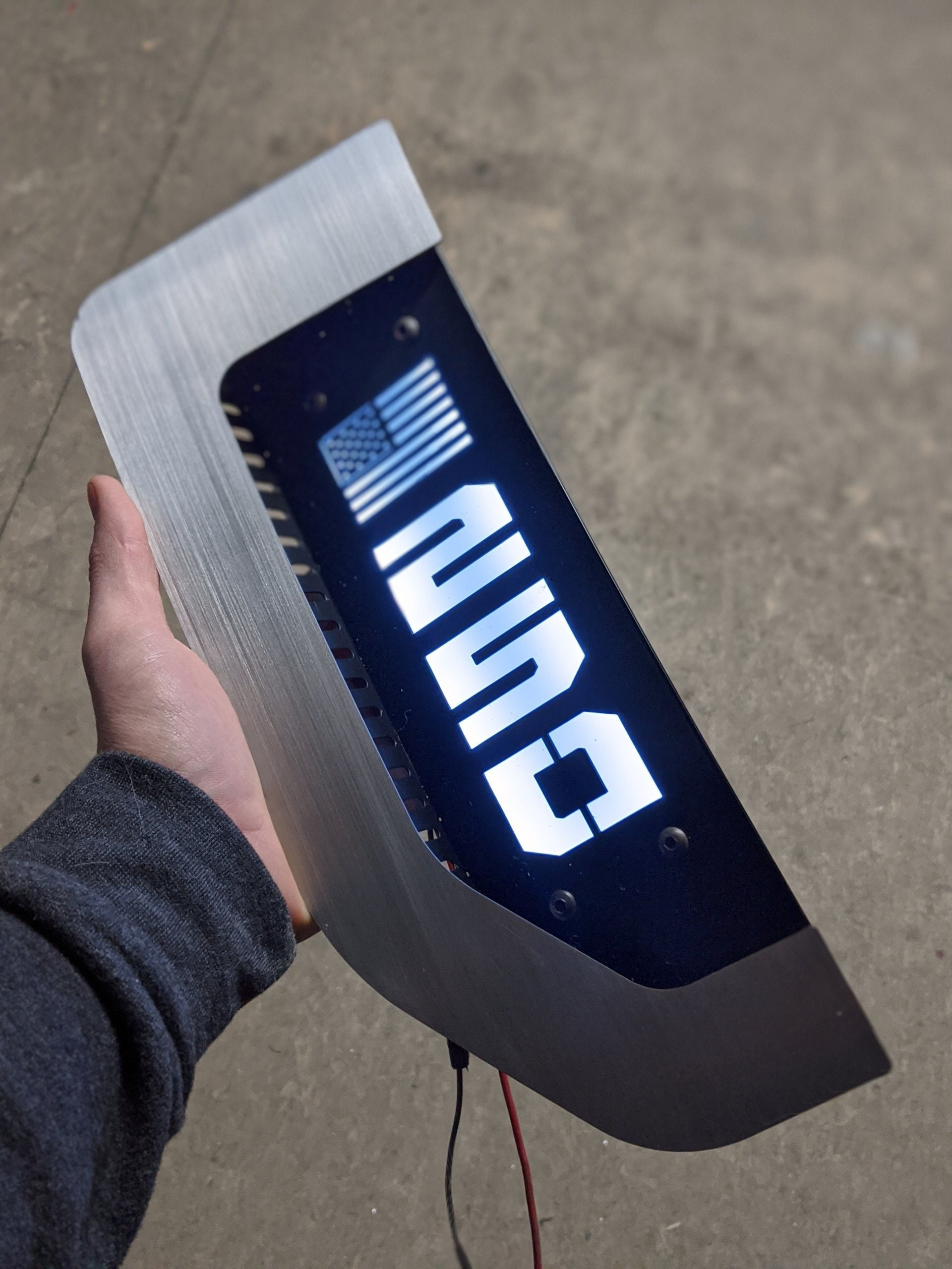 Ready to Ship - LED Fender Badge Replacements - American Flag 250 ...