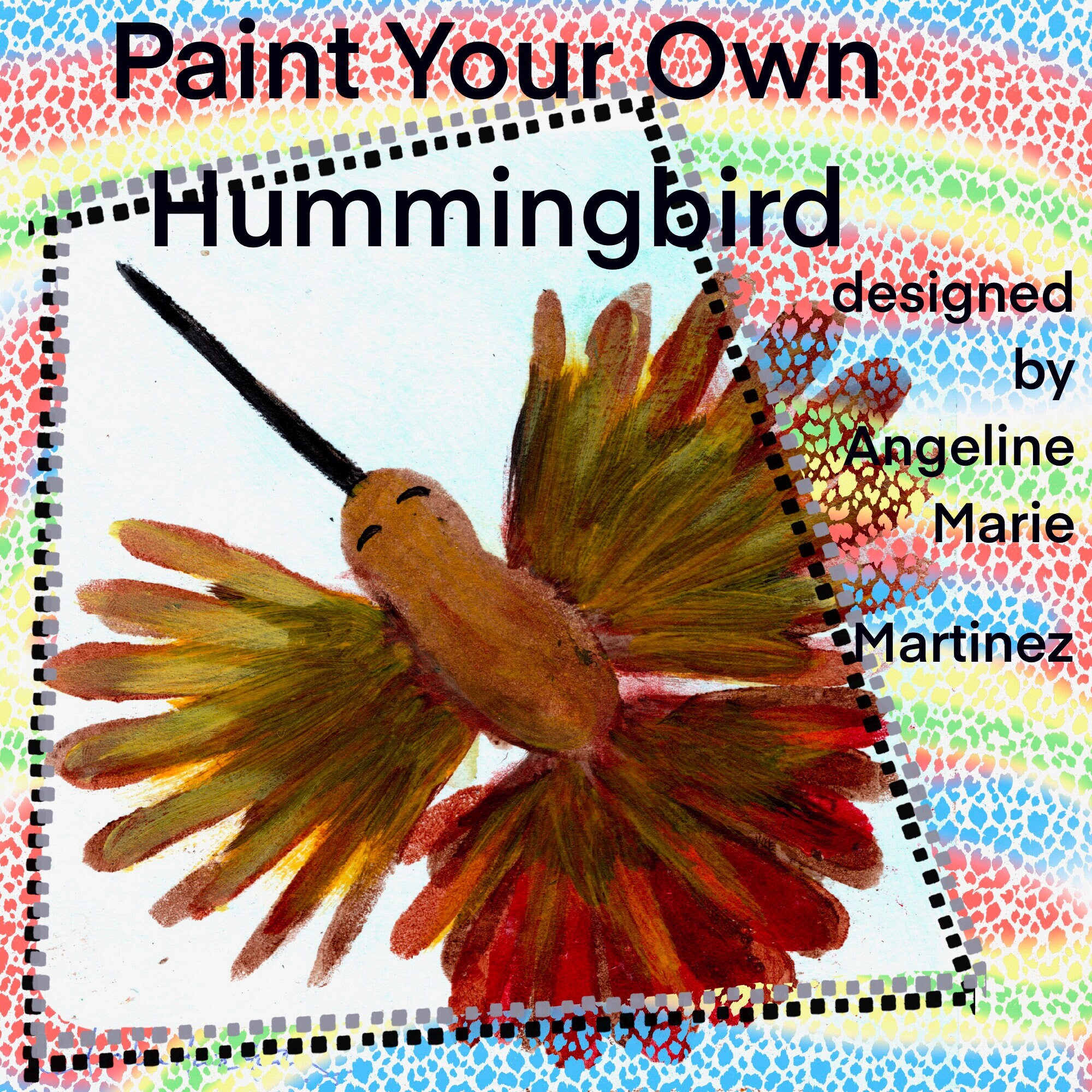 Hummingbird Colibri Paint Your Own Stencil Kit Directions for Adults ...