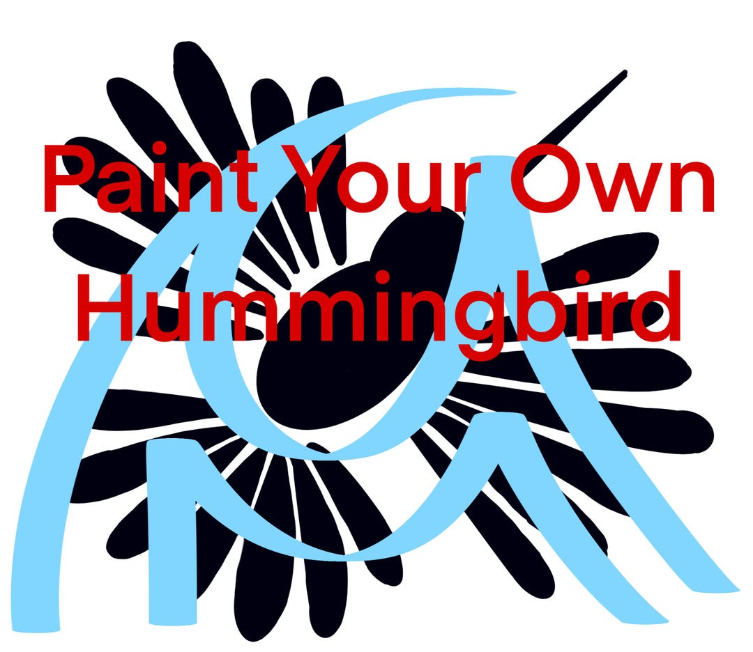 Hummingbird Colibri Paint Your Own Stencil Kit Directions for Adults ...