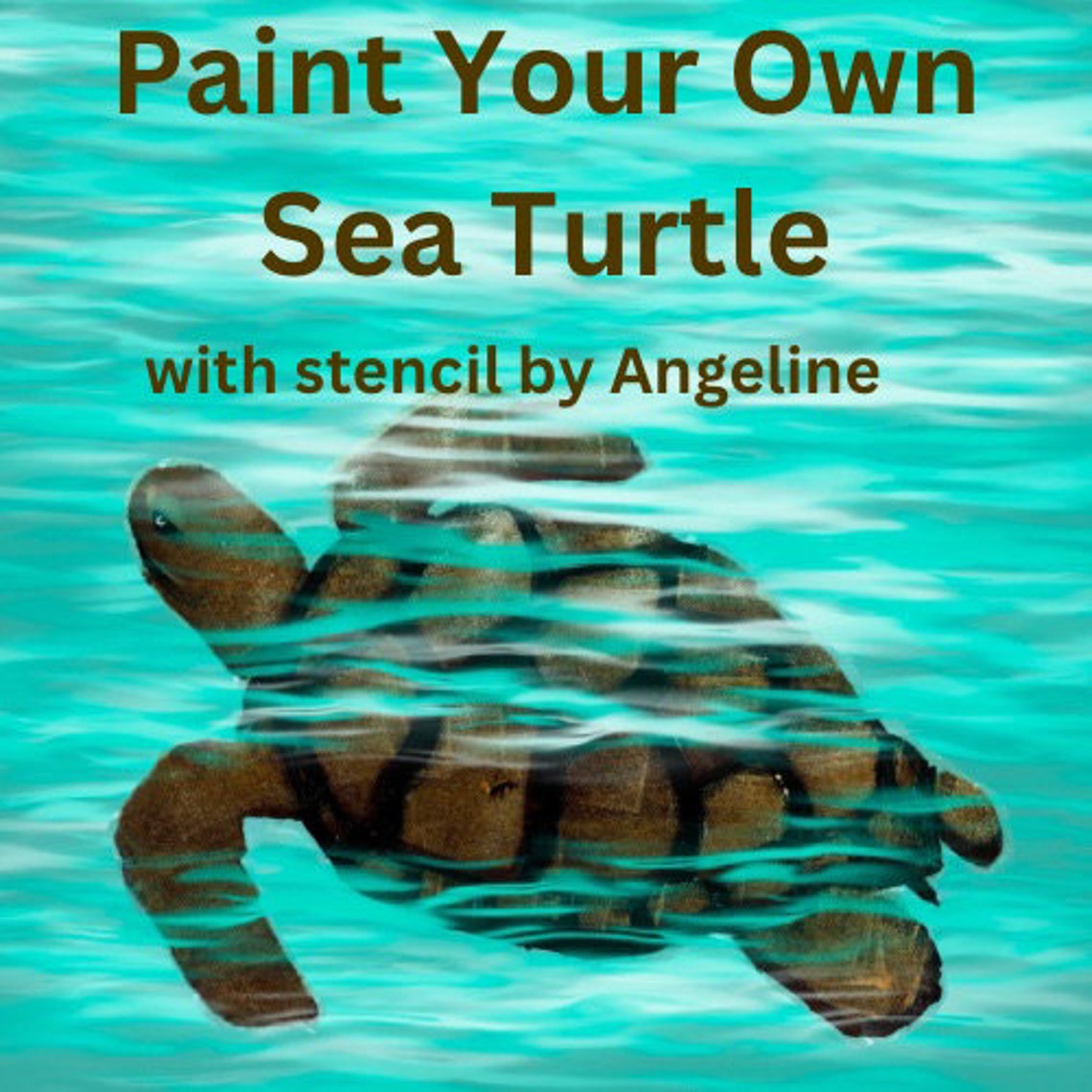 Sea Turtle Paint Your Own Stencil Kit Directions for Adults, All Levels ...
