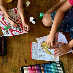 Costa Rican Animals Coloring Book - 32 Tropical Wildlife Original Hand ...