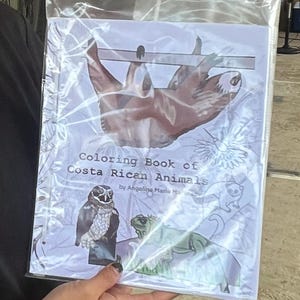 Costa Rican Animals Coloring Book - 32 Tropical Wildlife Original Hand ...