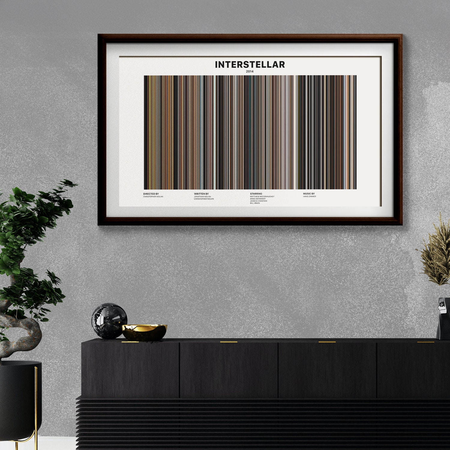 Interstellar Movie Barcode Poster Print, Frame by Frame Art Print Gift ...