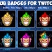 Monkey Twitch Kick Sub Badges Subscribers Sub Bit Loyalty Badges ...