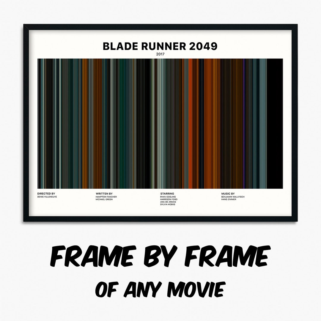 Blade Runner 2049 Movie Barcode Poster Print, Frame by Frame Art Print ...