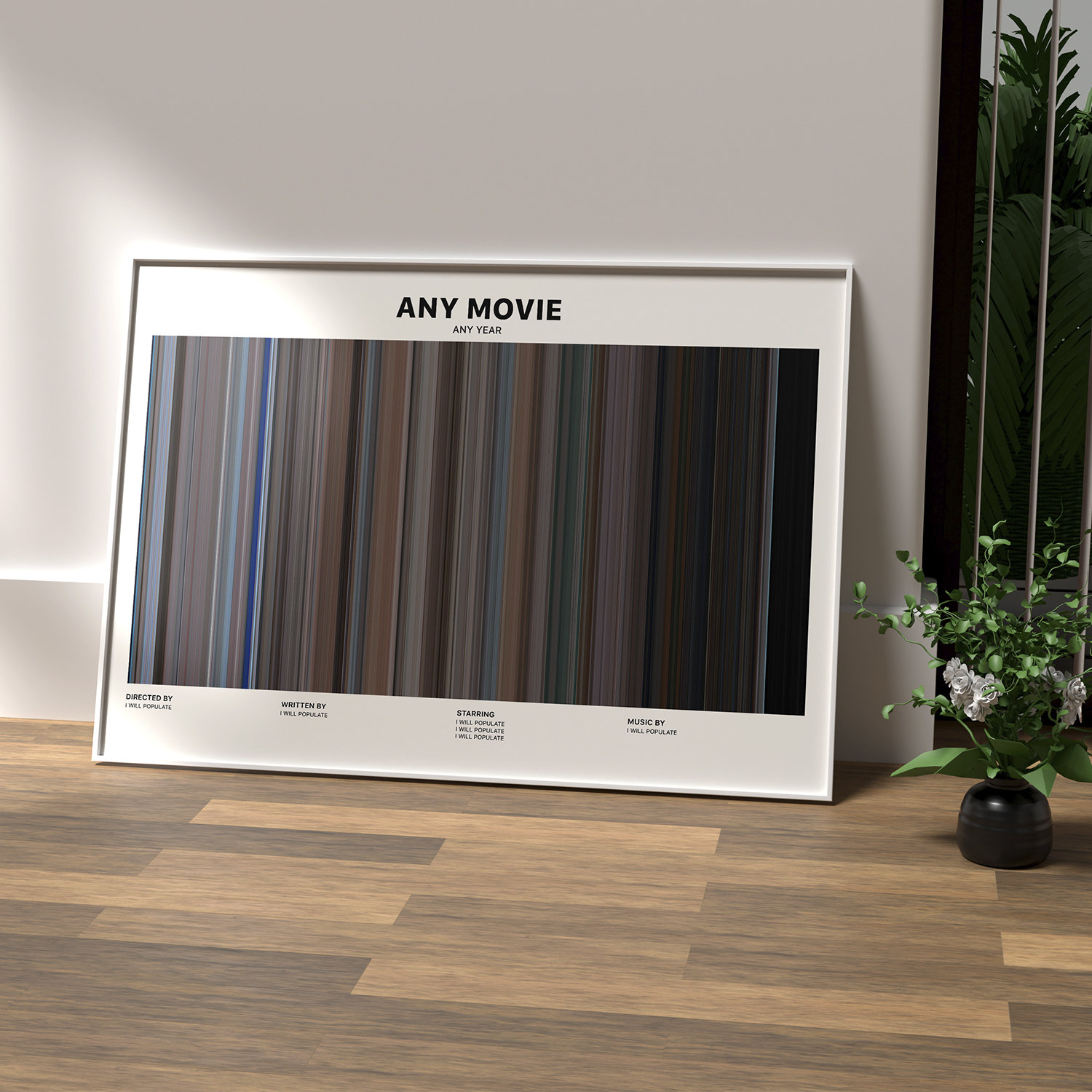 Custom Movie Barcode Poster Print, Any Movie Frame by Frame Art Print ...