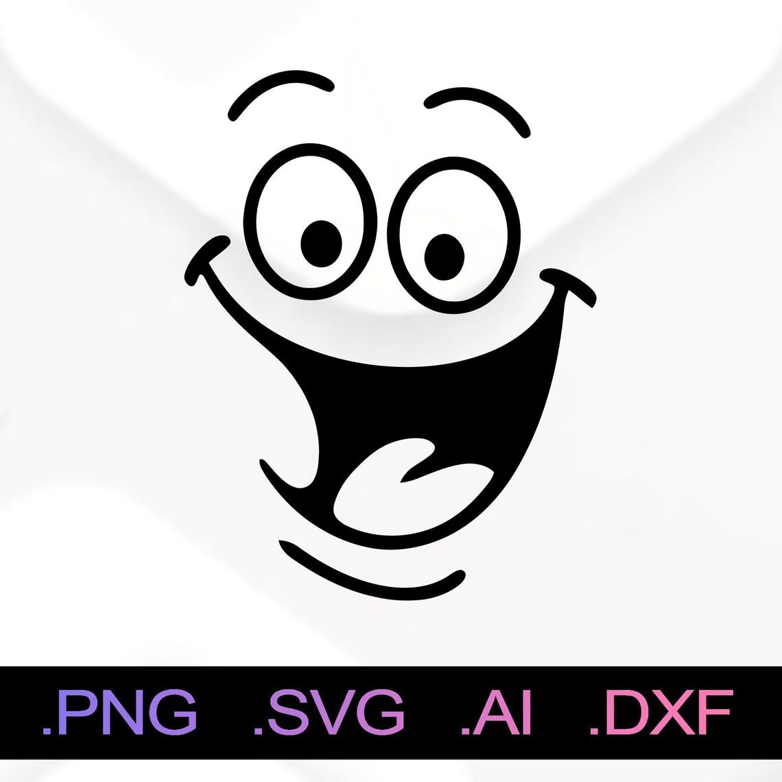 Funny Smile SVG and PNG Files, Print SVG, Digital Download Cricut Cut ...