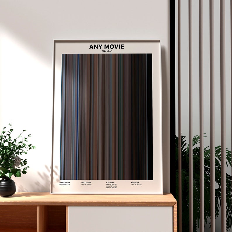 Custom Movie Barcode Poster Print, Any Movie Frame by Frame Art Print ...