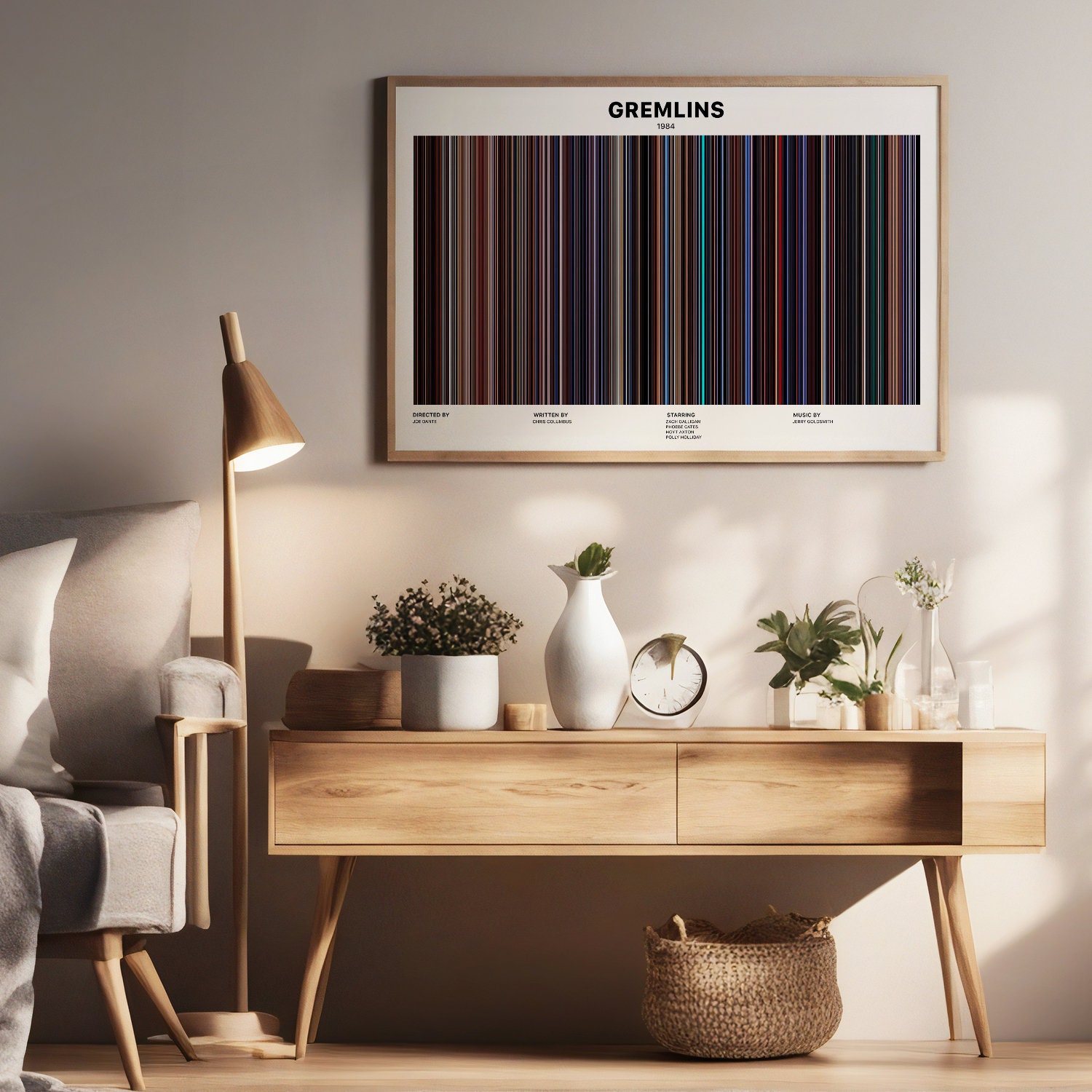 Gremlins 1984 Film Strichcode Poster Druck, Bild für Bild Kunstdruck ...