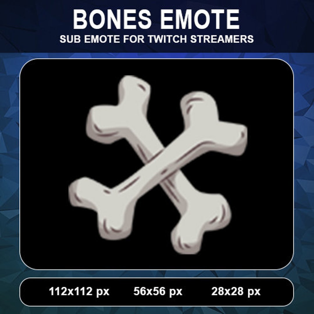 Twitch Kick Bones Sub Emote | Twitch Kick Bones Subscribers Emote - Etsy