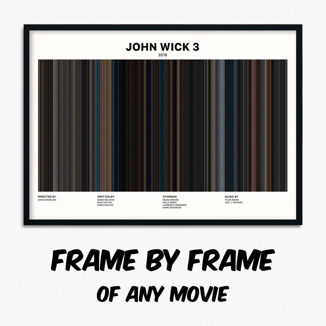 John Wick: Chapter 3 - Parabellum Movie Barcode Poster Print, Frame by ...