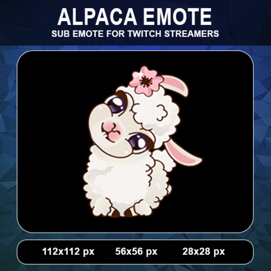 Twitch Kick Lama Alpaca Sub Emote | Twitch Kick Lama Subscribers Emote ...