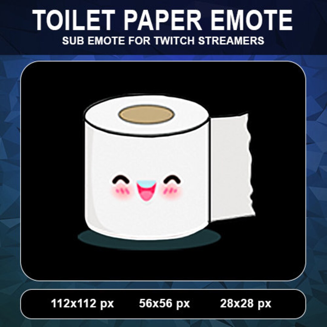 Twitch Kick Toilet Paper Sub Emote | Twitch Kick Paper Funny ...