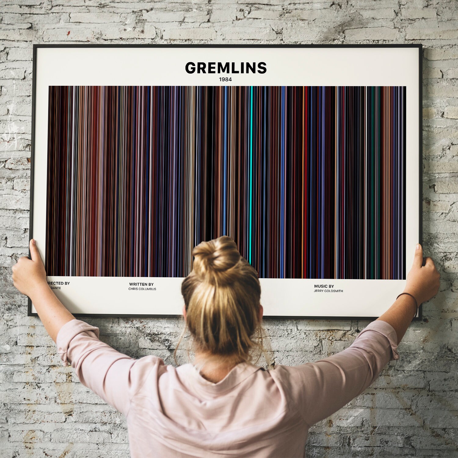 Gremlins 1984 Film Strichcode Poster Druck, Bild für Bild Kunstdruck ...