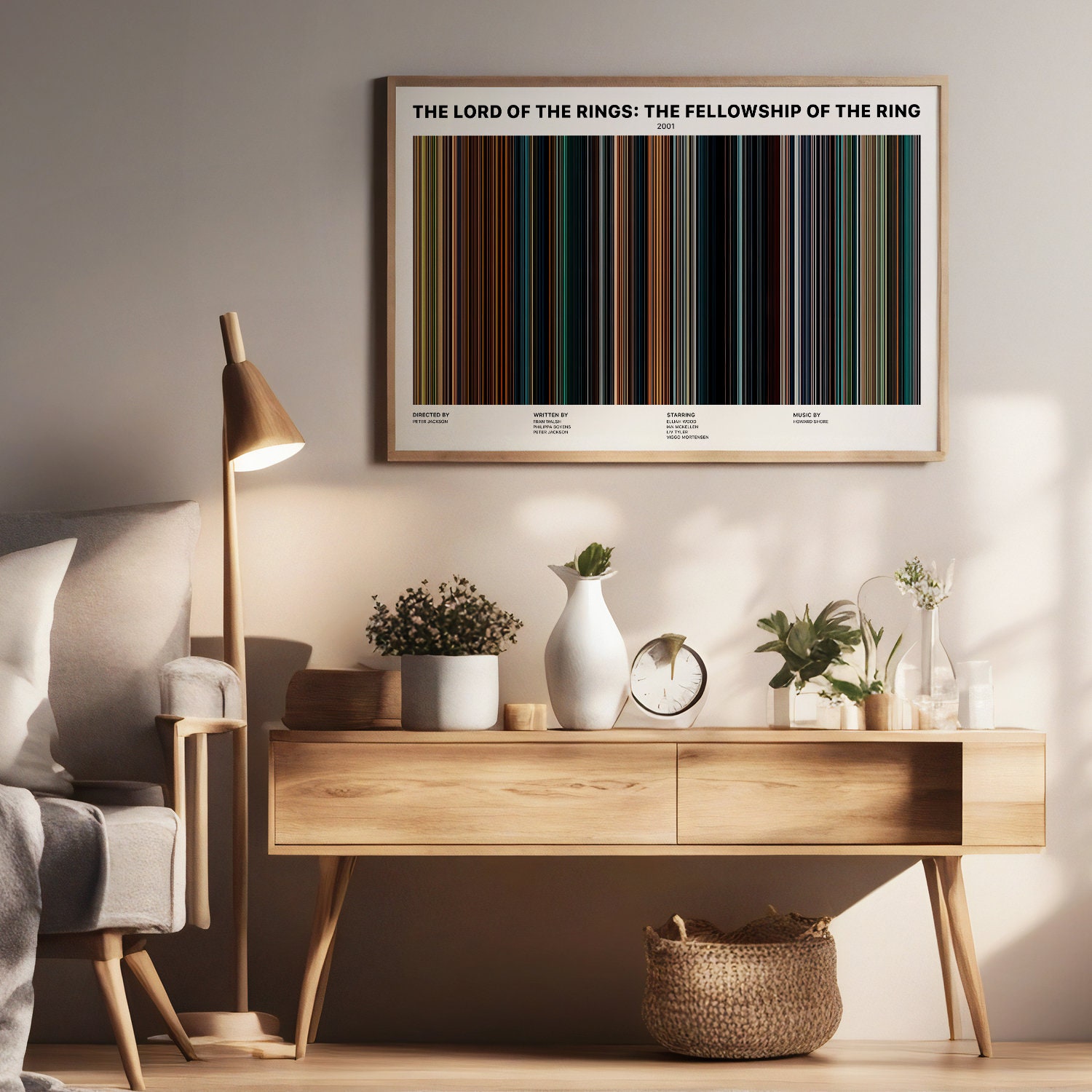 Lord of the Rings the Fellowship of the Ring Movie Barcode Poster Print ...