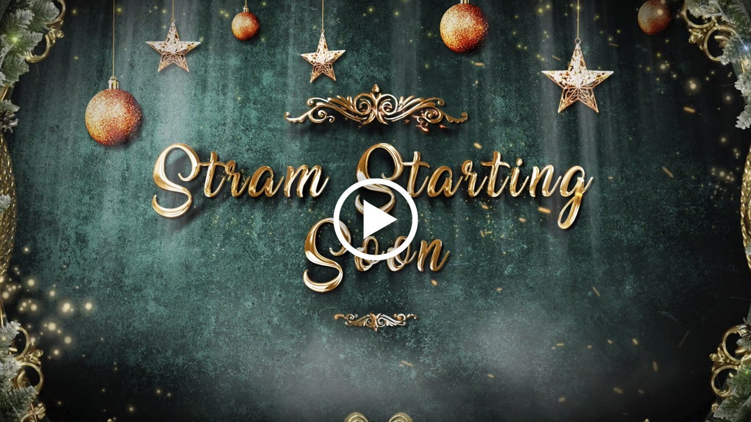 Gold Christmas Pack Animated Overlays Screens Twitch Package - Etsy
