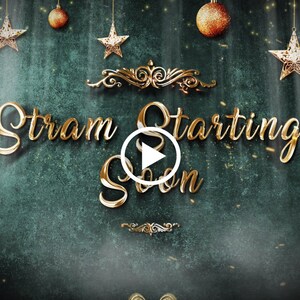 Gold Christmas Pack Animated Overlays Screens Twitch Package - Etsy