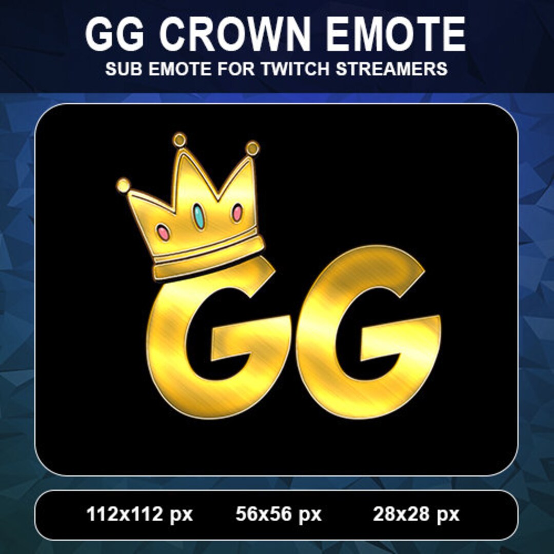 Twitch Kick GG Sub Emote | Twitch Kick gg Abonnenten Emote - Etsy.de