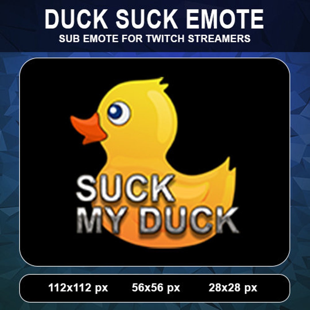 Twitch Kick Suck My Duck Sub Emote | Twitch Kick Duck Subscribers Emote ...