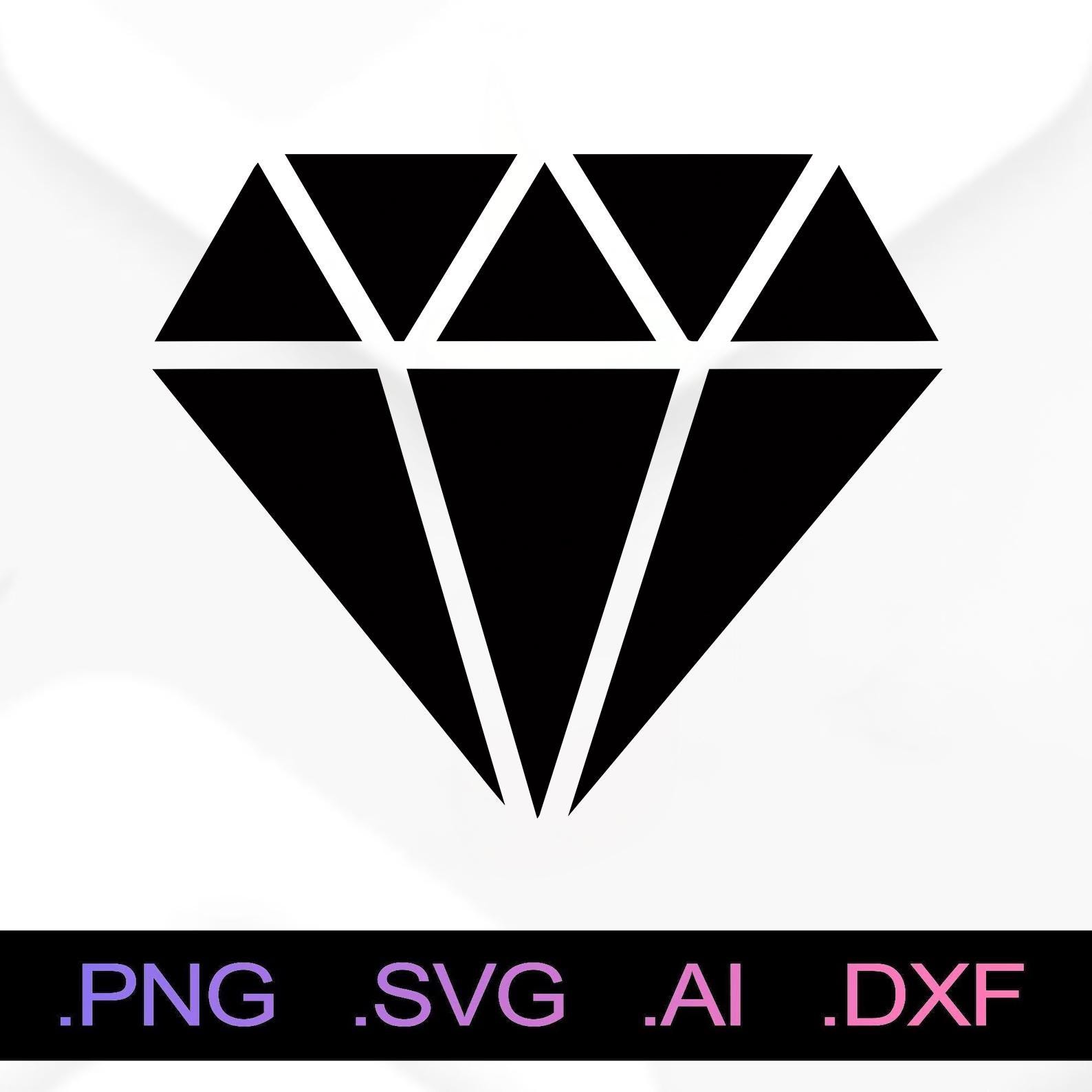 Diamond SVG and PNG Files, Print SVG, Digital Download Cricut Cut Files ...