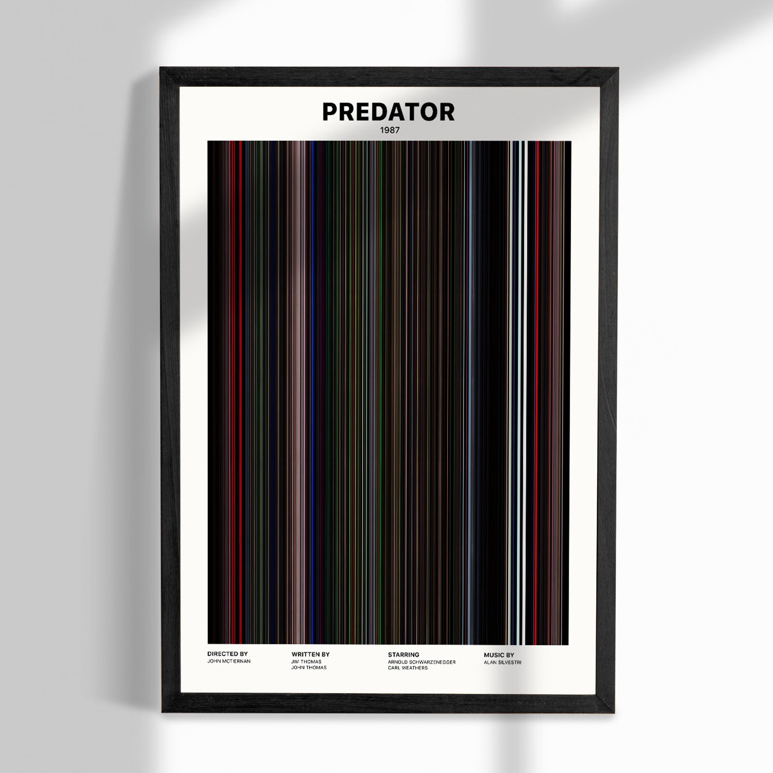 Predator 1987 Movie Barcode Poster Print, Frame by Frame Art Print Gift ...