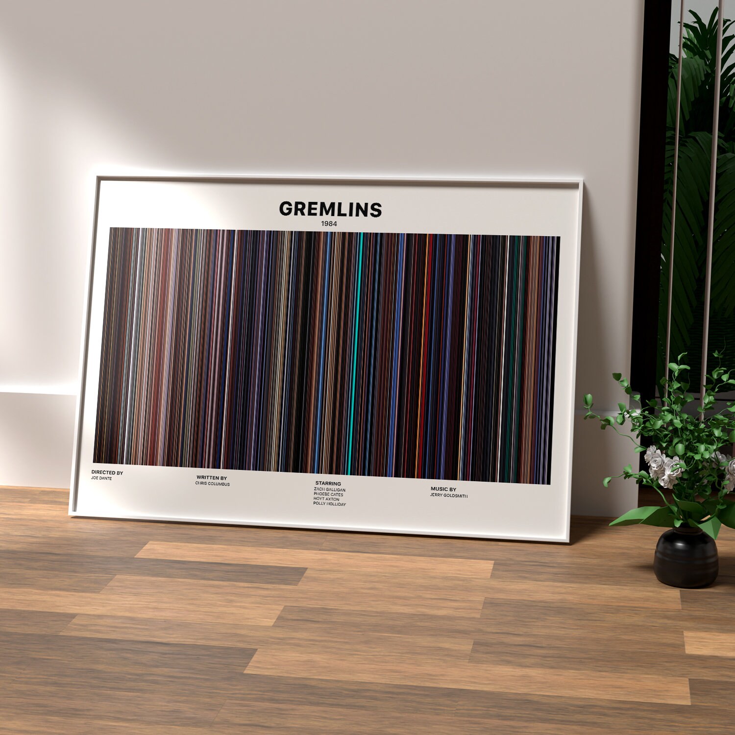 Gremlins 1984 Film Strichcode Poster Druck, Bild für Bild Kunstdruck ...