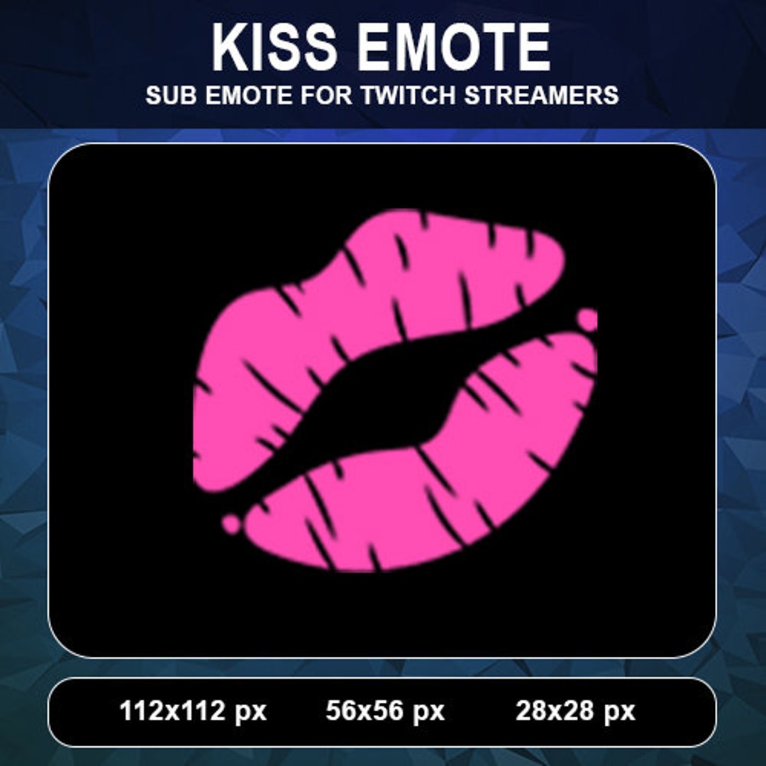 Twitch Kick Kiss Sub Emote | Twitch Kick Lips Subscribers Emote - Etsy