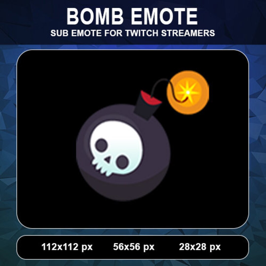 Twitch Kick Bomb Sub Emote | Twitch Kick Bomb Subscribers Emotes - Etsy