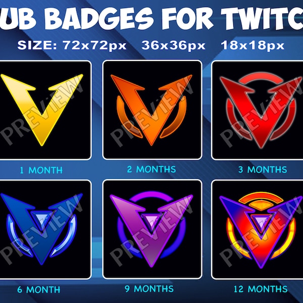 Letter Sub Badge - Etsy