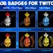 6 Knight Helmet Sub / Bit Badges for Twitch, Loyalty Badges Pack for ...