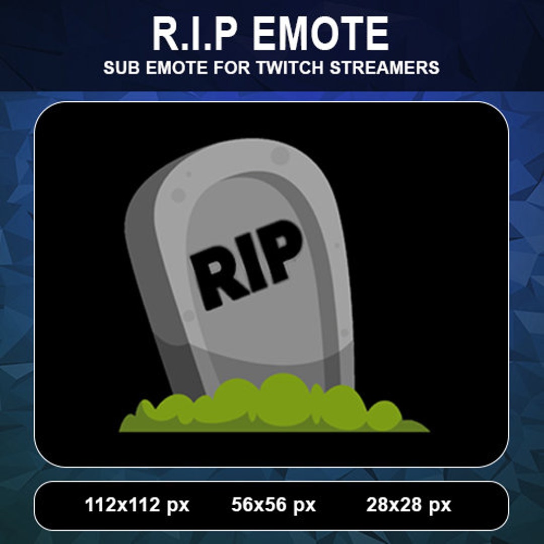 Twitch Kick Rip Tomb Sub Emotes | Twitch Kick Subscribers Emote - Etsy