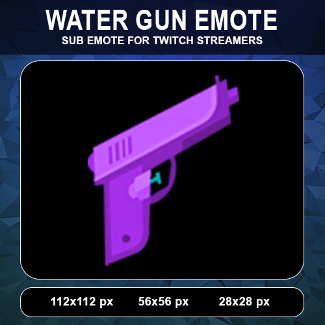 Twitch Kick Water Gun Sub Emote | Twitch Kick Pistol Subscribers Emote ...