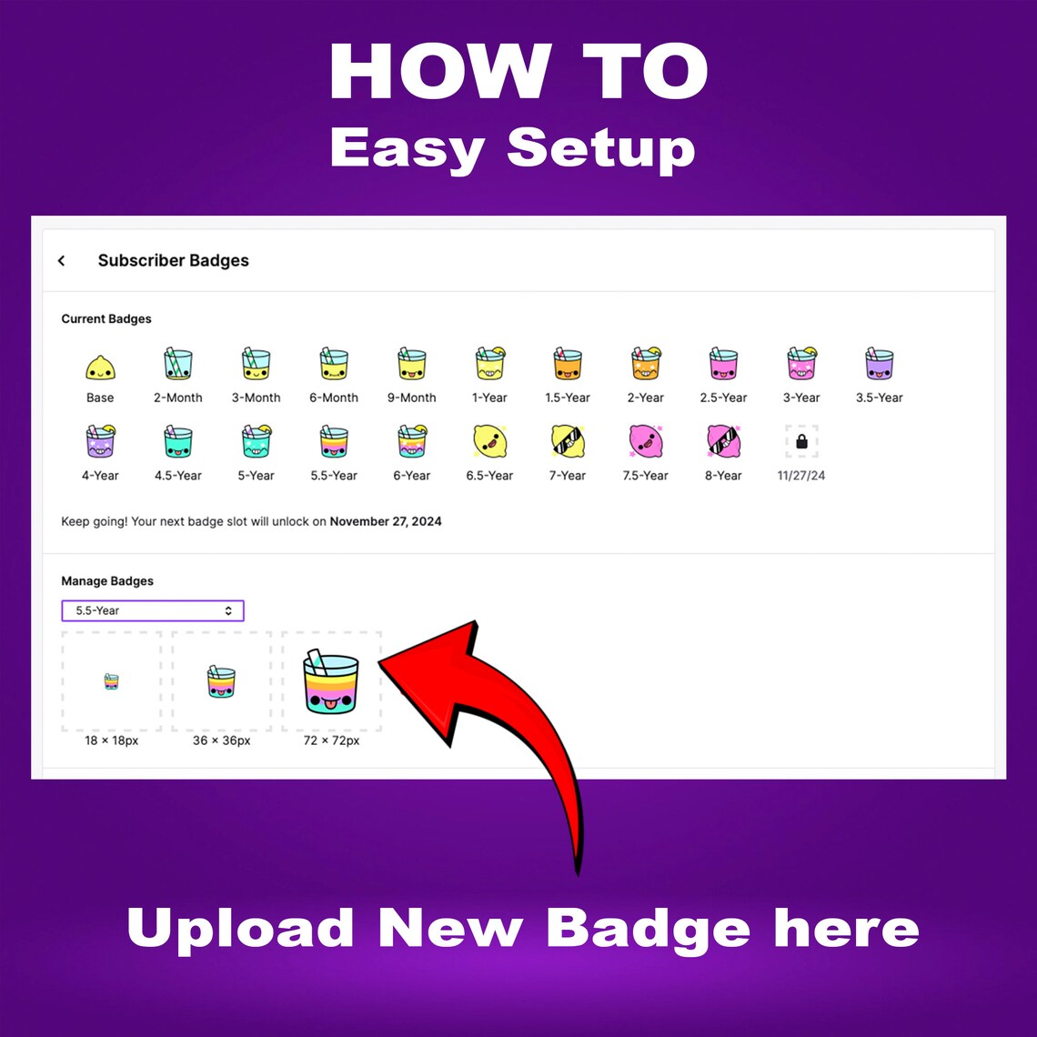 6 Twitch Neon Crowns Sub / Bit Badges for Twitch, Loyalty Badges Crown ...