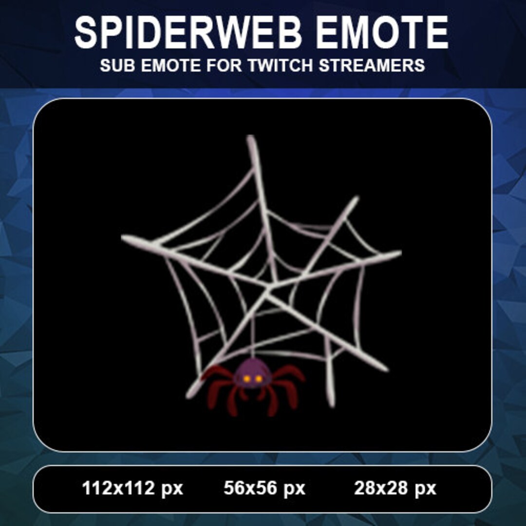Twitch Kick Spiderweb Sub Emote | Twitch Kick Spider Subscribers Emote ...