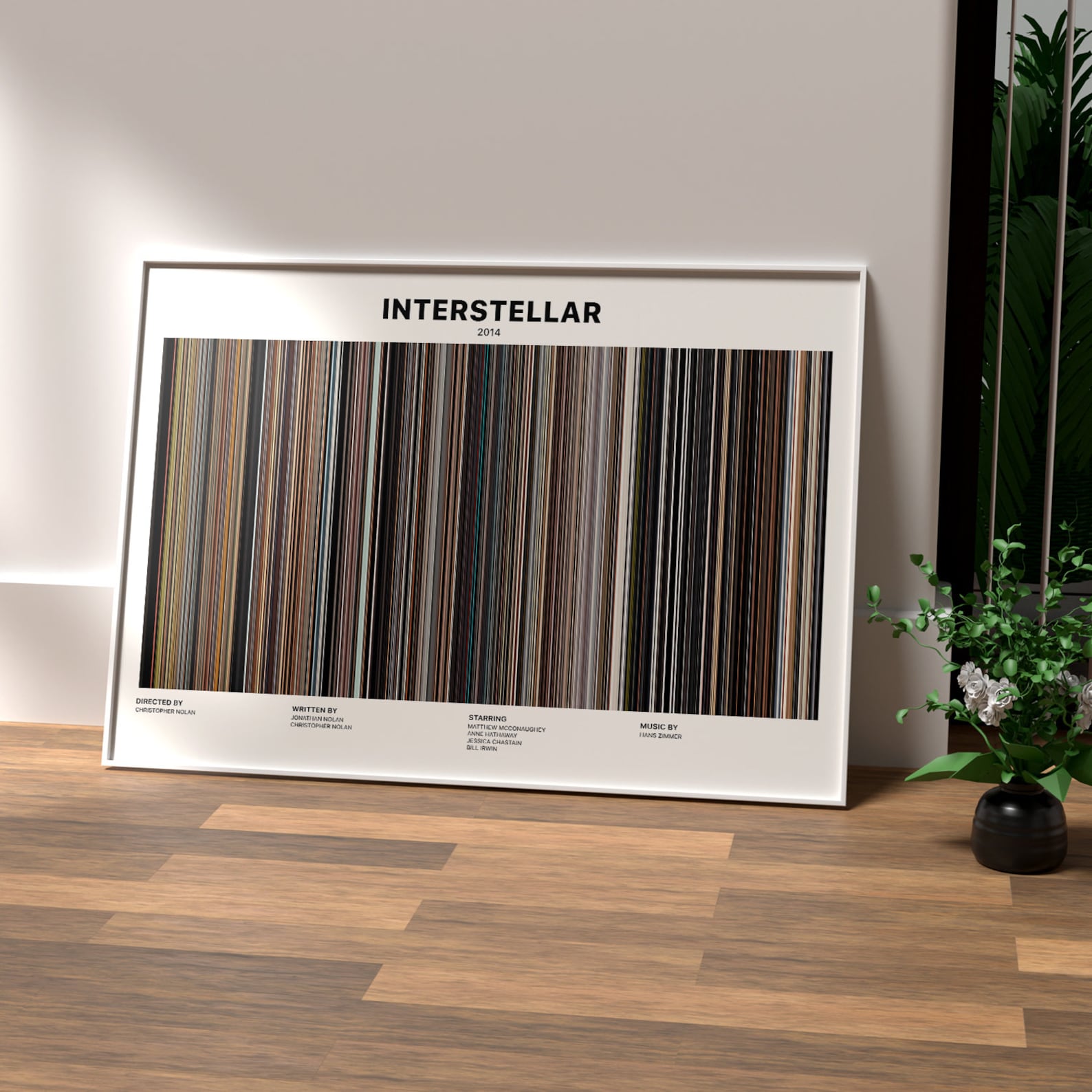 Interstellar Movie Barcode Poster Print, Frame by Frame Art Print Gift Idea for Movie Fan ...