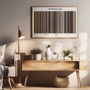 Interstellar Movie Barcode Poster Print, Frame by Frame Art Print Gift Idea for Movie Fan ...