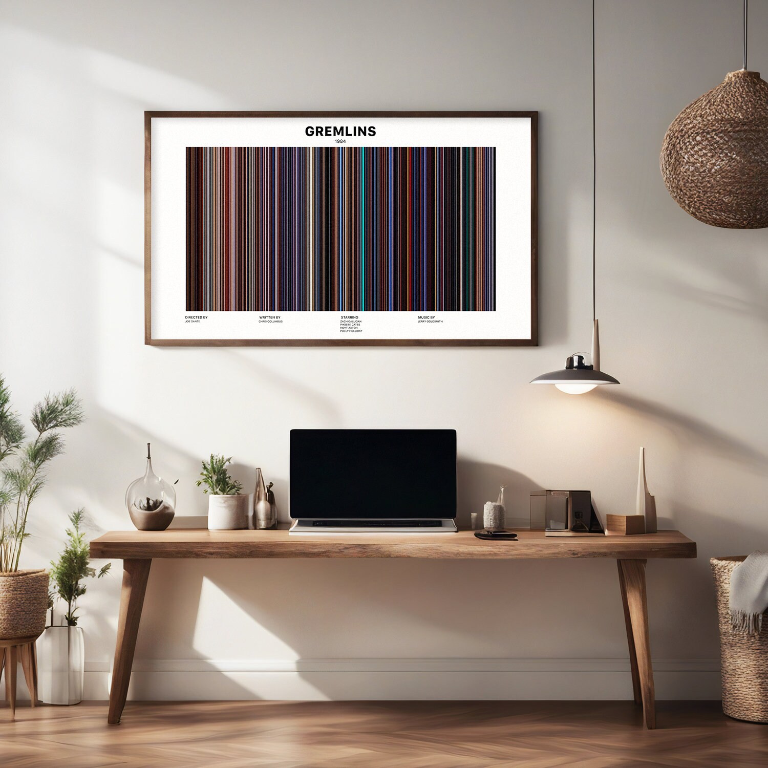 Gremlins 1984 Film Strichcode Poster Druck, Bild für Bild Kunstdruck ...