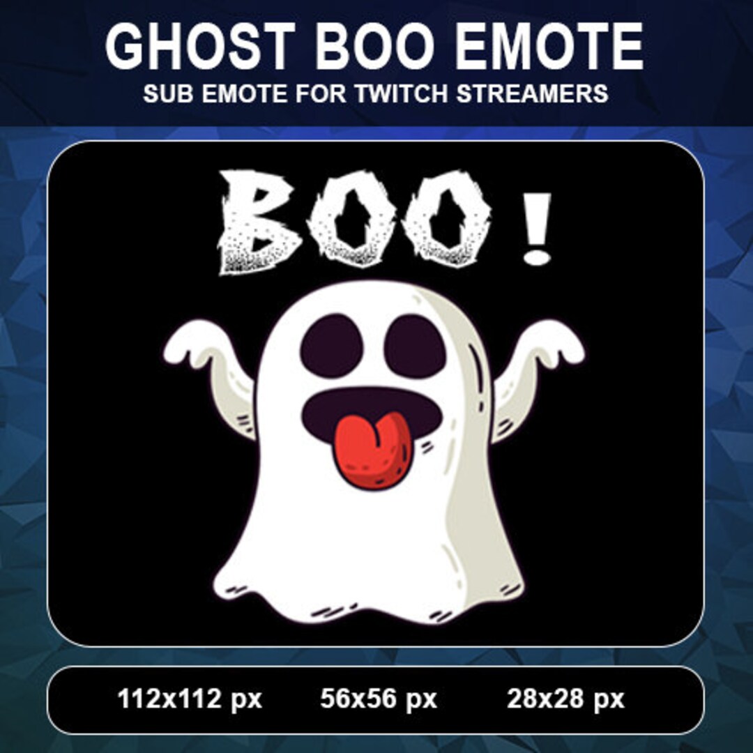 Twitch & Kick Ghost Boo Sub Emote | Twitch Kick Ghost Subscribers ...