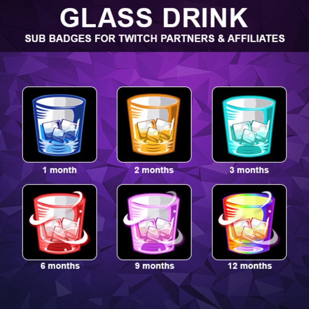 Twitch Kick Glass Drink Sub Badges | Twitch Kick Glass Whiskey Wine ...