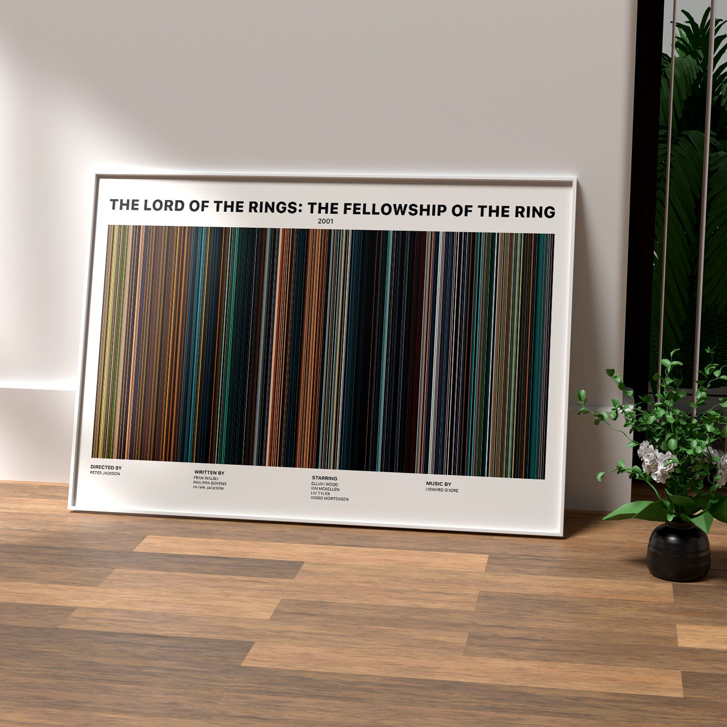 Lord of the Rings the Fellowship of the Ring Movie Barcode Poster Print ...