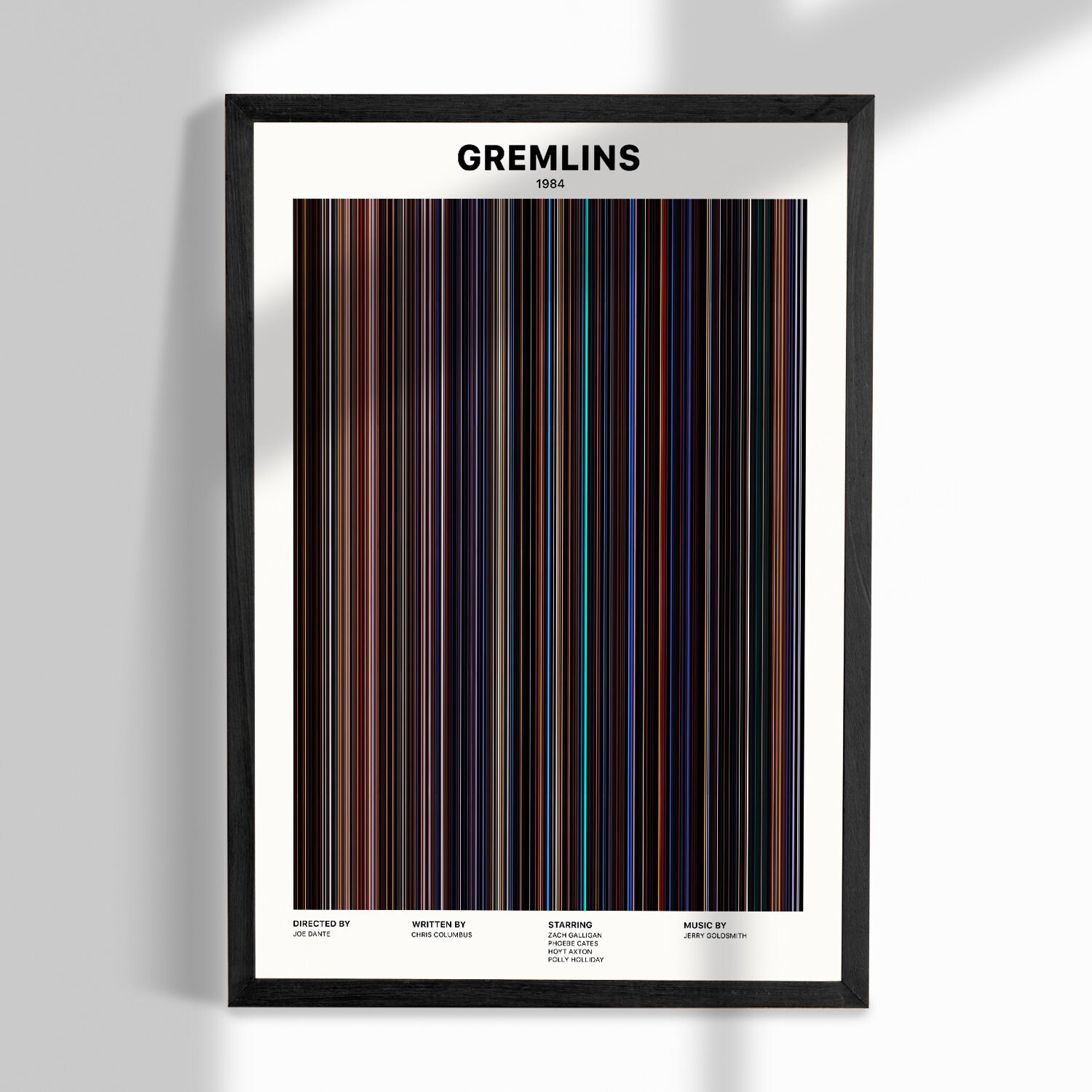 Gremlins 1984 Film Strichcode Poster Druck, Bild für Bild Kunstdruck ...